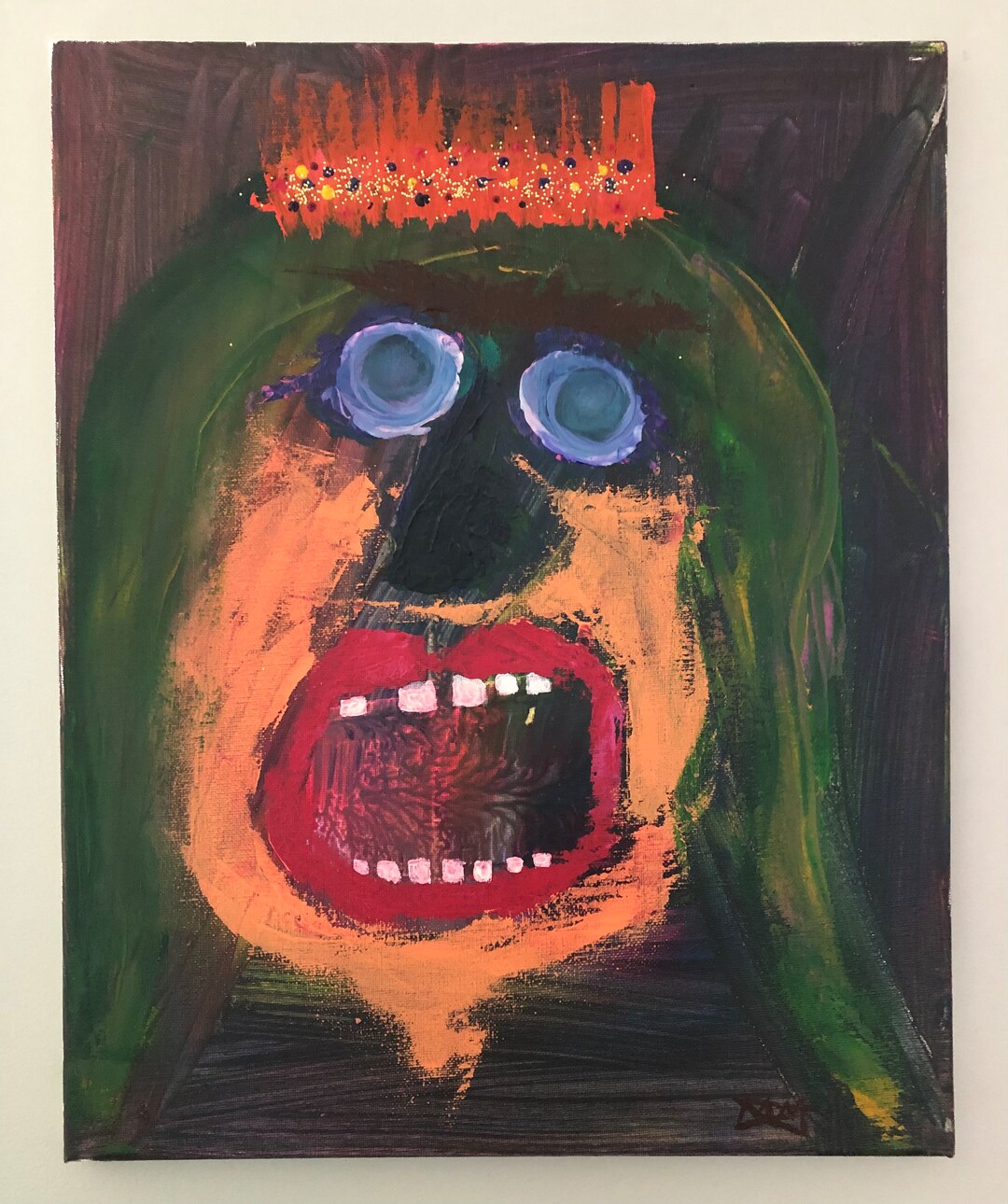Original Outsider Painting- the Prom Queen's Speech- 20x16 Canvas - Etsy