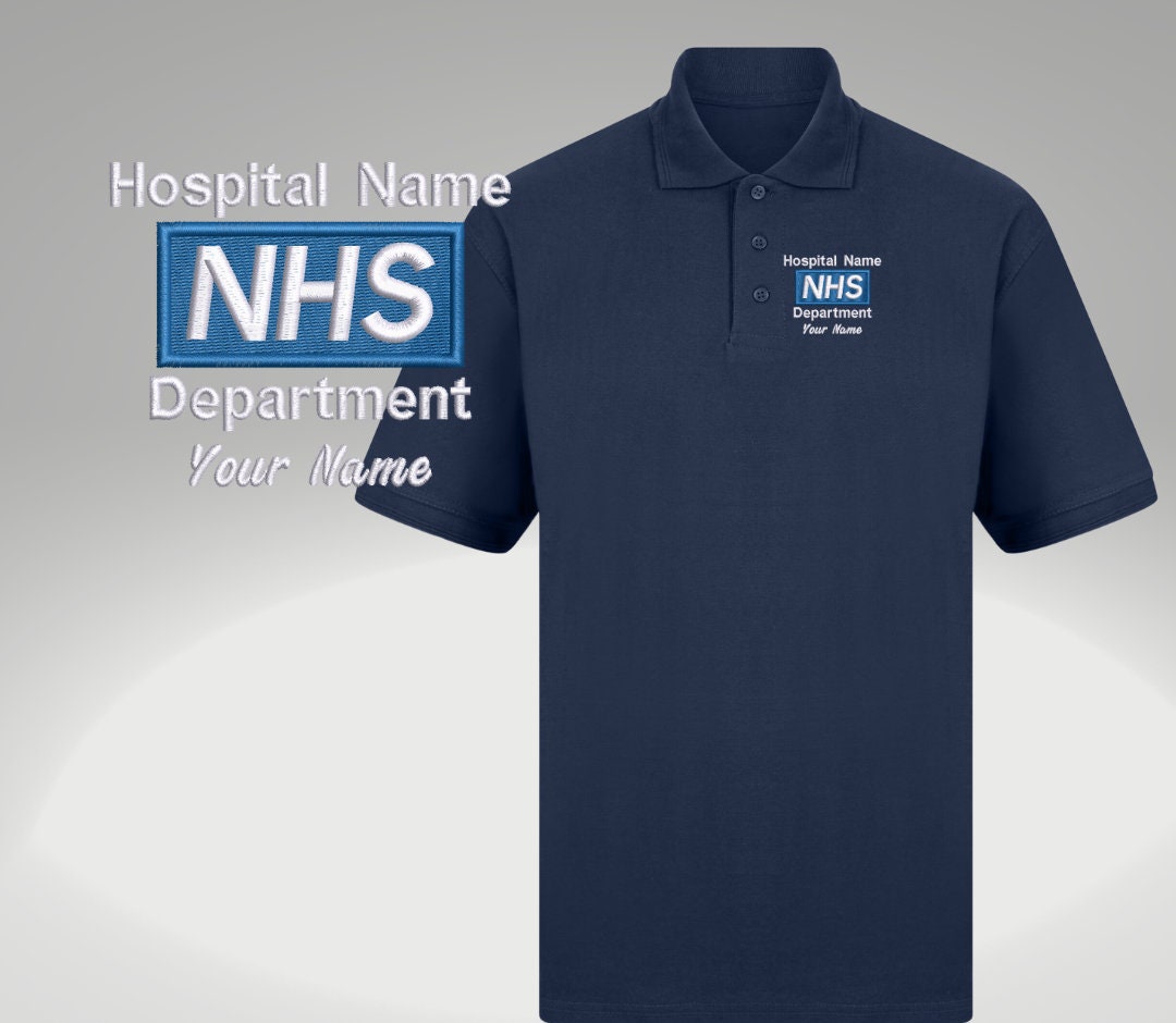 NHS Polo Shirt Embroidered Logo Staff Nhs Uniform Nhs Workwear Uniform ...