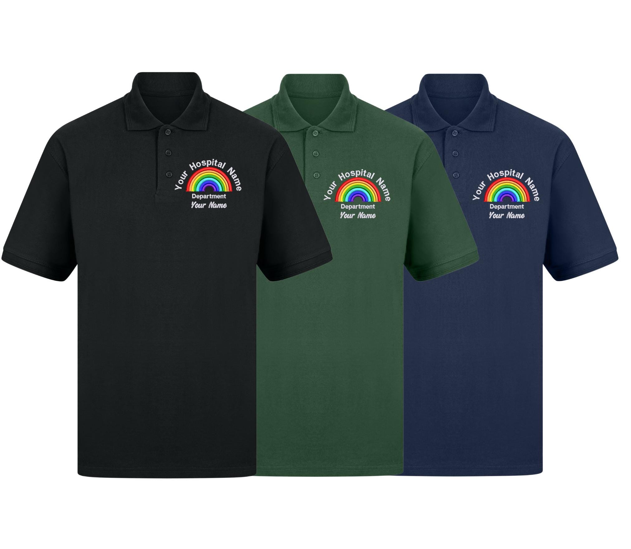 Custom Rainbow Polo Shirt for Healthcare Professionals , Student Nurse ...