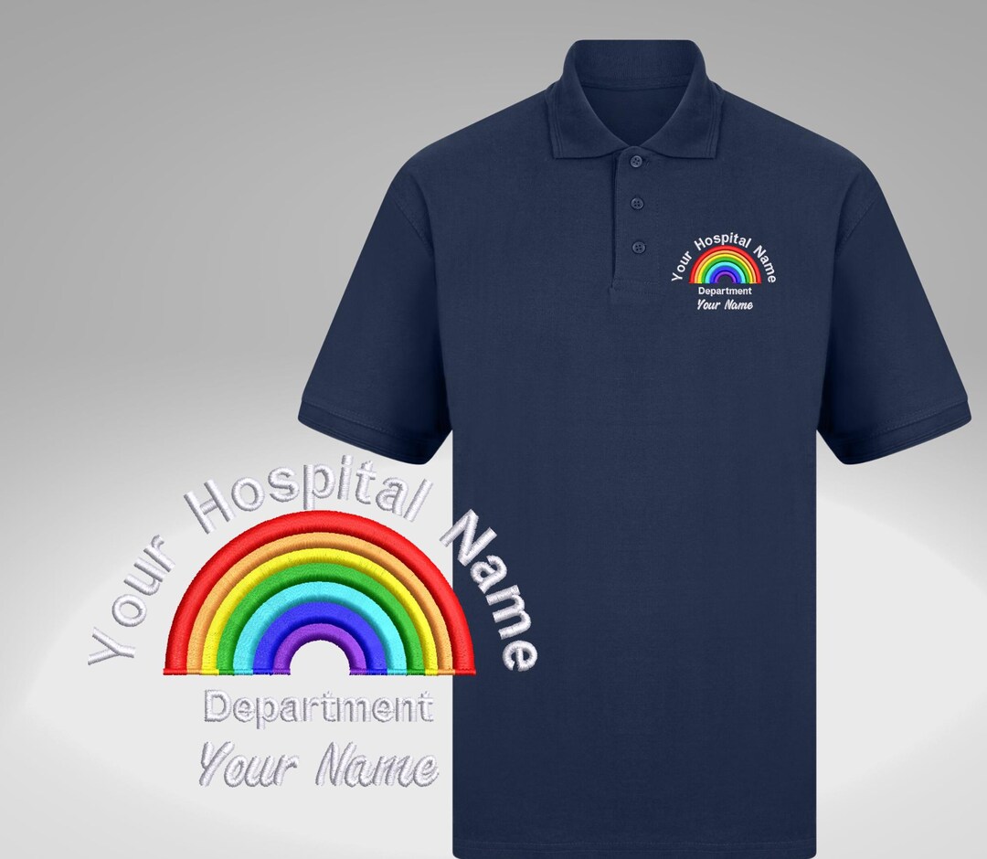 Custom Rainbow Polo Shirt for Healthcare Professionals , Student Nurse ...