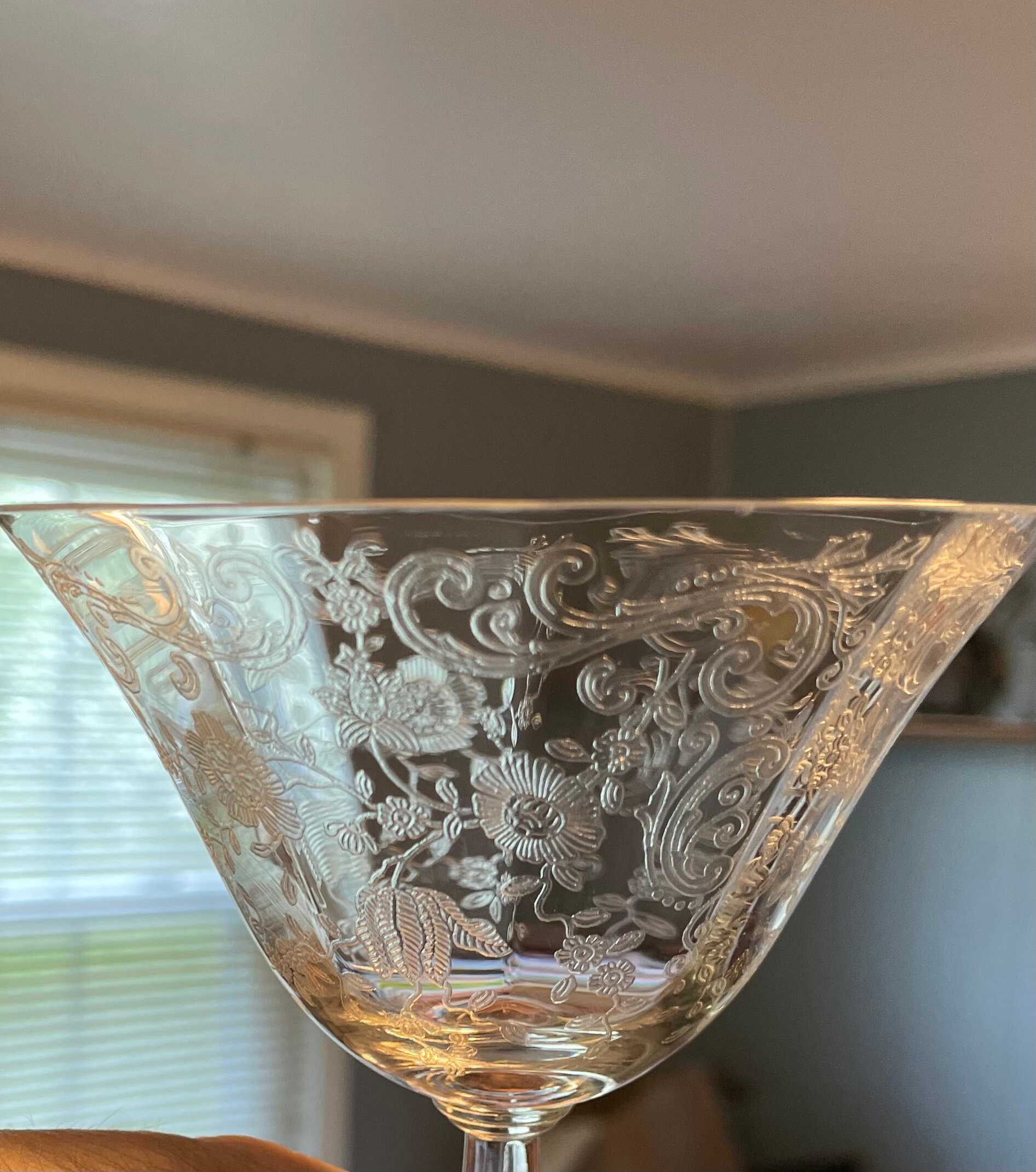 Vintage Cambridge Glass Co Chantilly Fine Crystal Low Sherbet Set of 5 ...