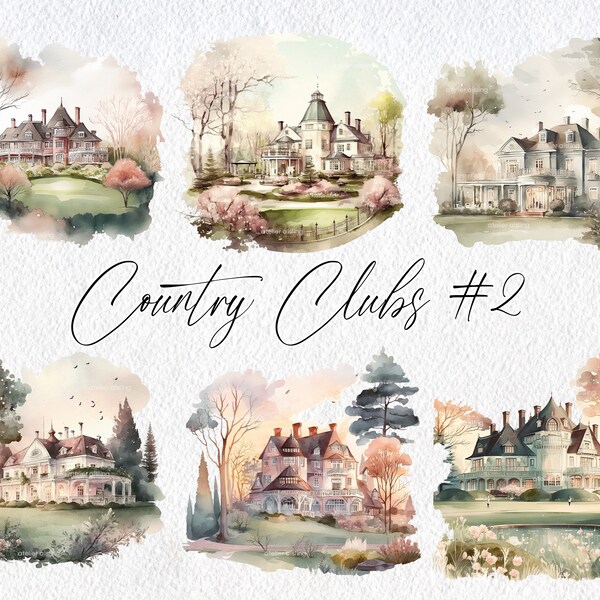 Country Club Clipart - Etsy