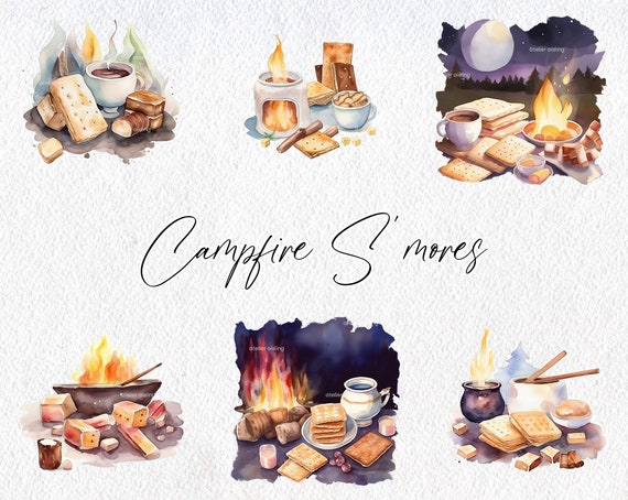 Bonfire Smores Clipart