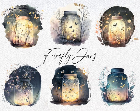 Fireflies In A Jar Clipart