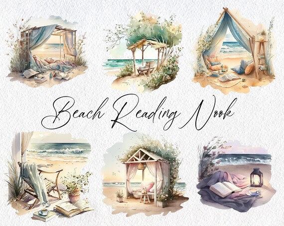 Summer Beach Reading Clipart