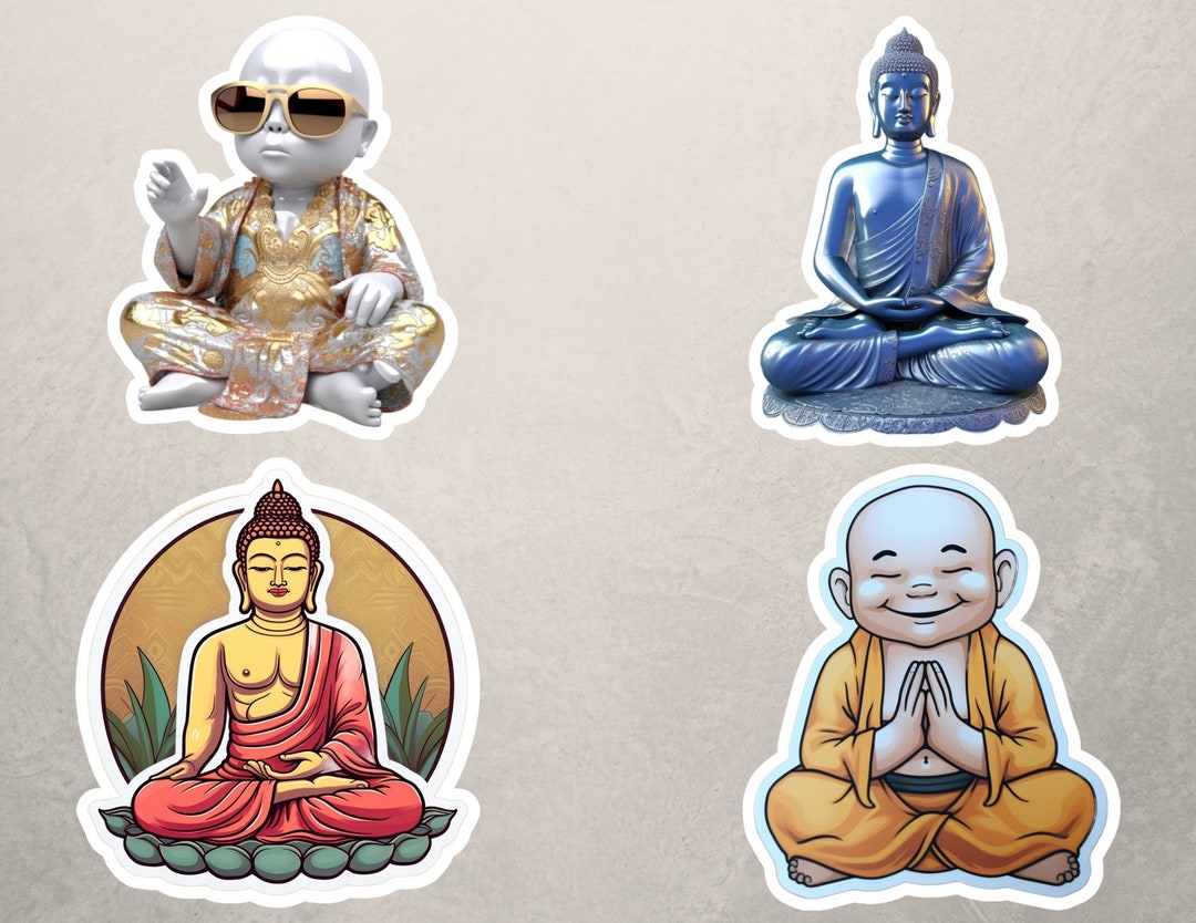 BUDDHA Sticker Pack, Spiritual Stickers, Meditation Laptop Stickers ...