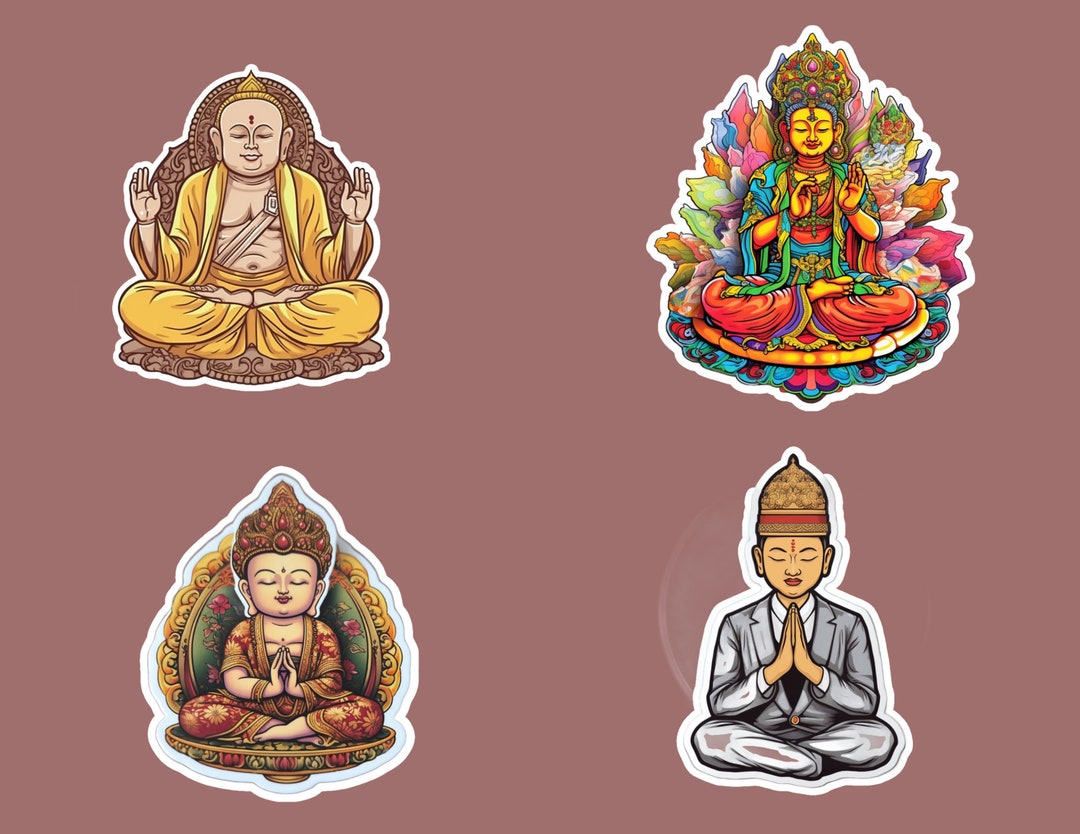 BUDDHA Sticker Pack, Spiritual Stickers, Meditation Laptop Stickers ...