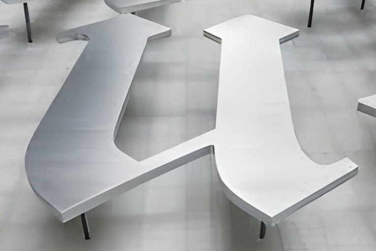 Metal Laser Cut Sign Silver Brushed and Mirrored Sign Laser - Etsy