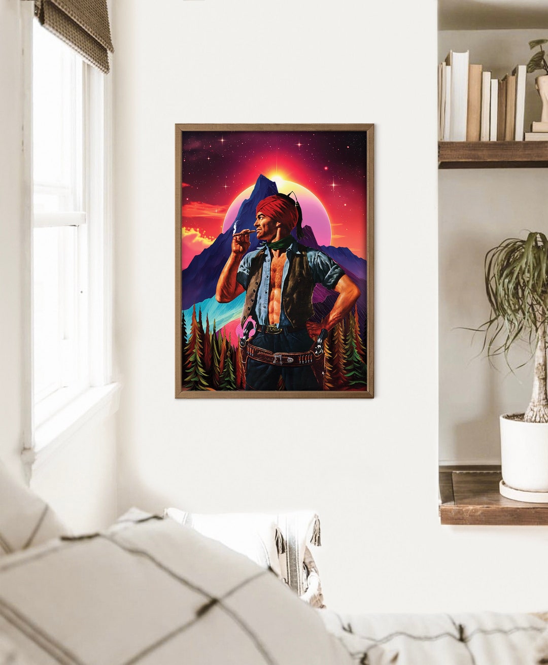 Space Cowboys 3 (cowboys Wall Decor, Vintage Western, Cosmic Cowboy Art ...