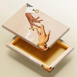 Deep Talks – Cannabis Art Print Surreal Trippy Collage Psychedelic Wall ...