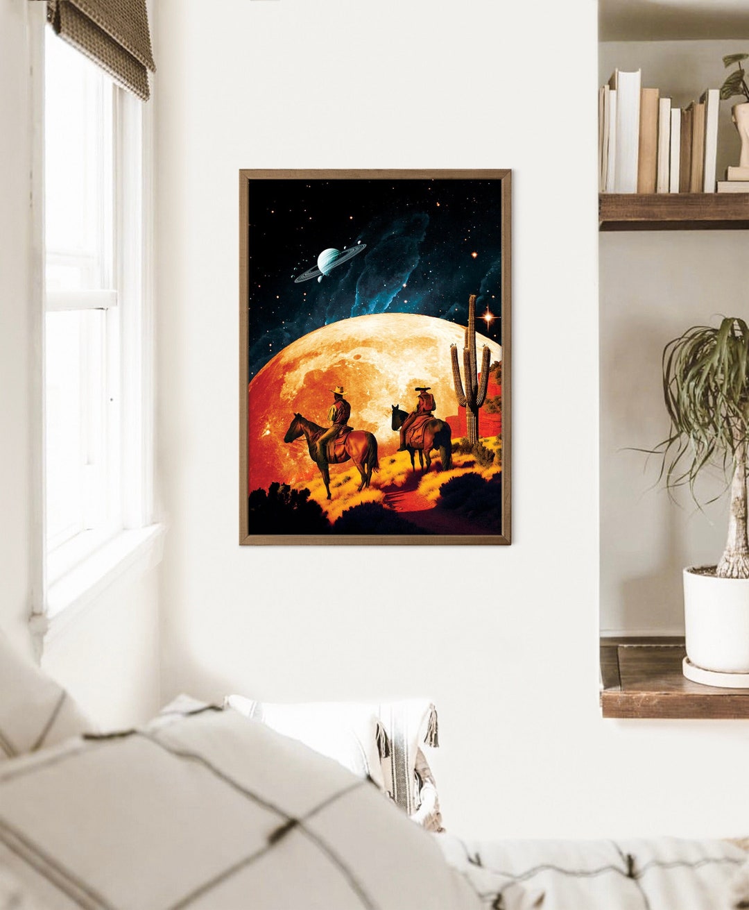Space Cowboys Art Print: Vintage Western, Cosmic Wall Art - Etsy