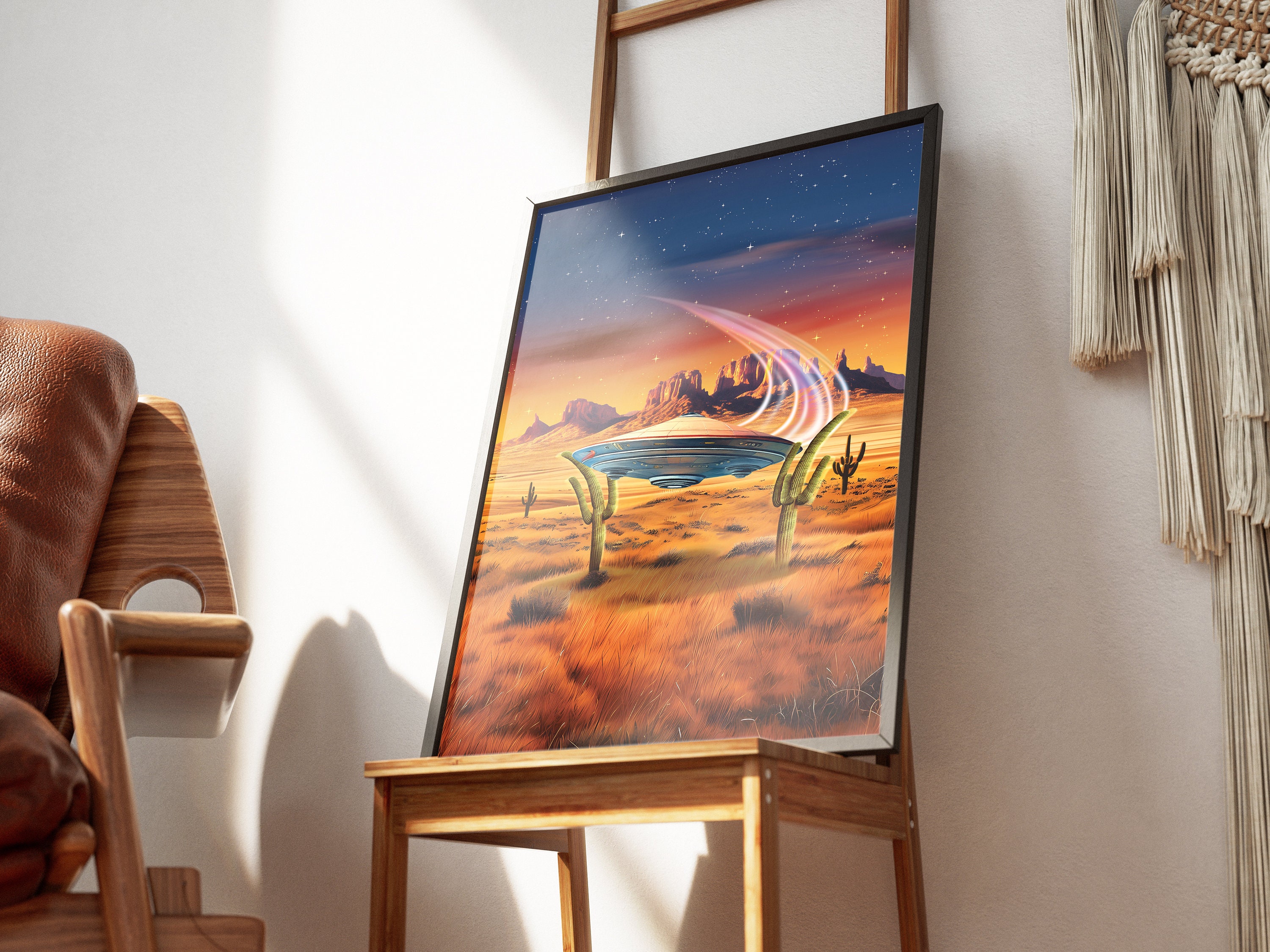 Ufo's to Go UFO Art Trippy Alien Landscape Art Print Adventure Poster ...