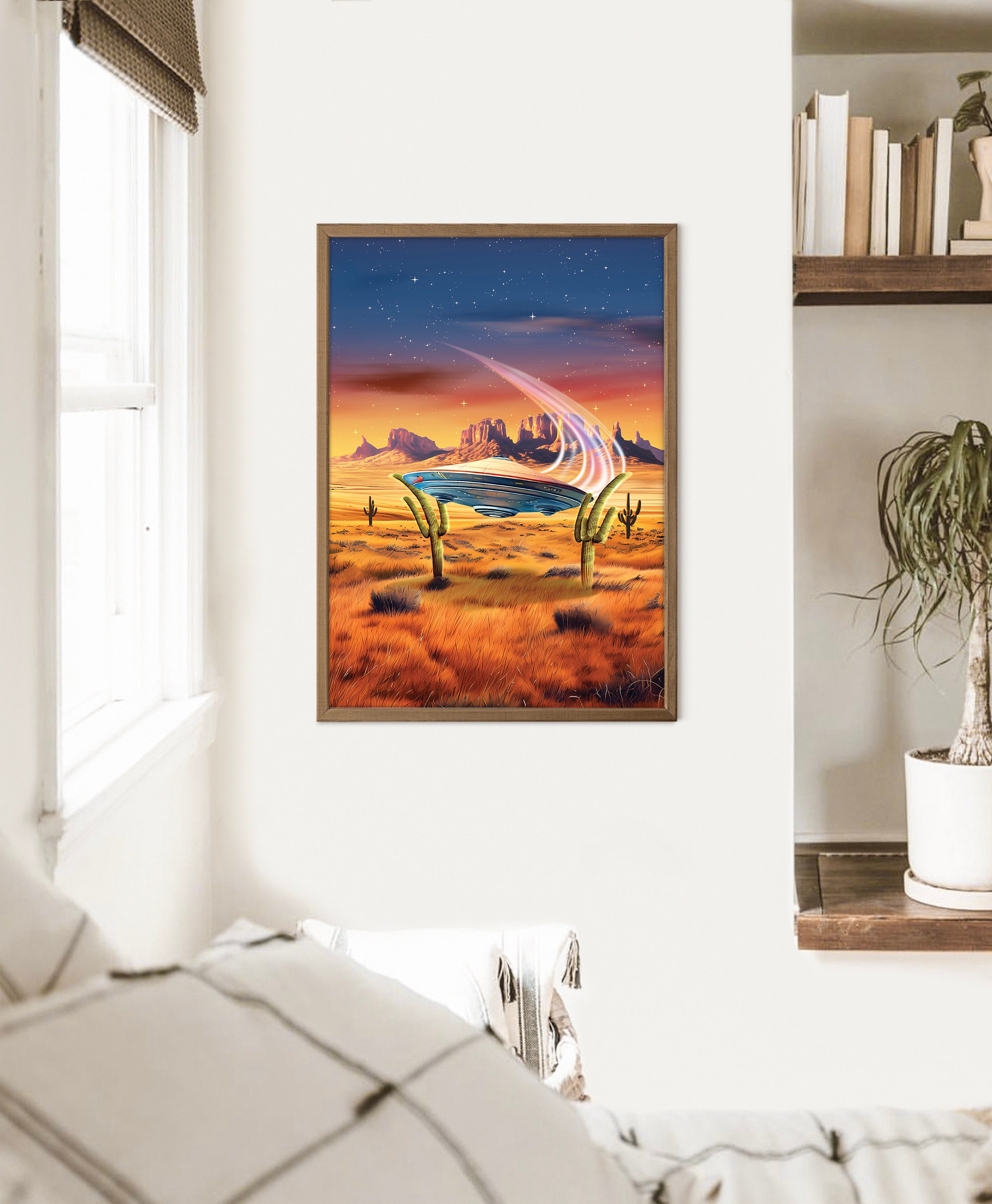 Ufo's to Go UFO Art Trippy Alien Landscape Art Print Adventure Poster ...