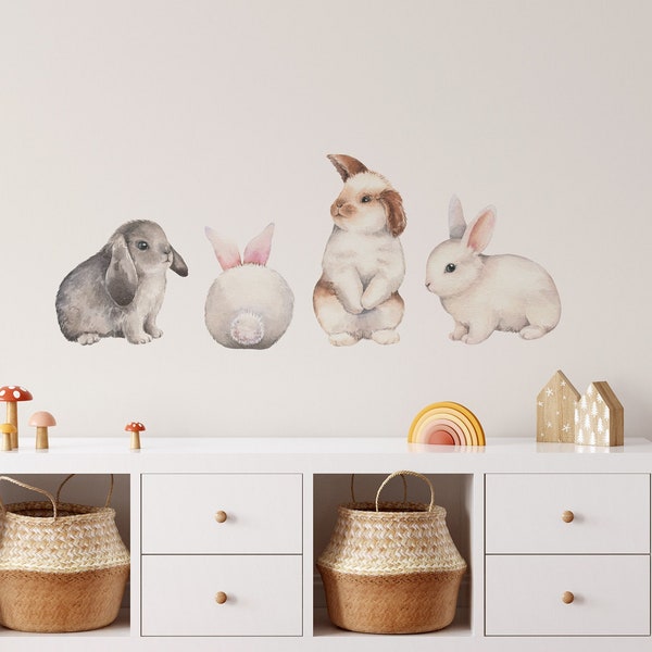 Bunny Wall Decal - Etsy