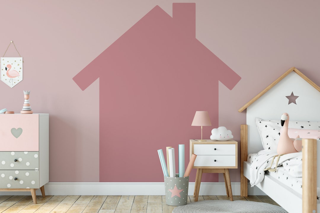 BIG HOUSE Peel & Stick Wall Decal Removable Fabric, Reusable Headboard ...