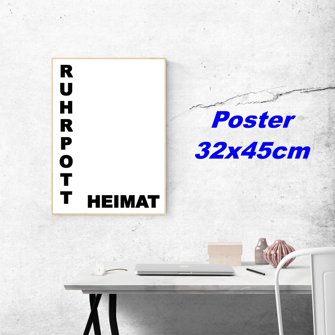 Minimalist Ruhrpott Poster | 32 X 45 Cm | Black and White Art Print on ...
