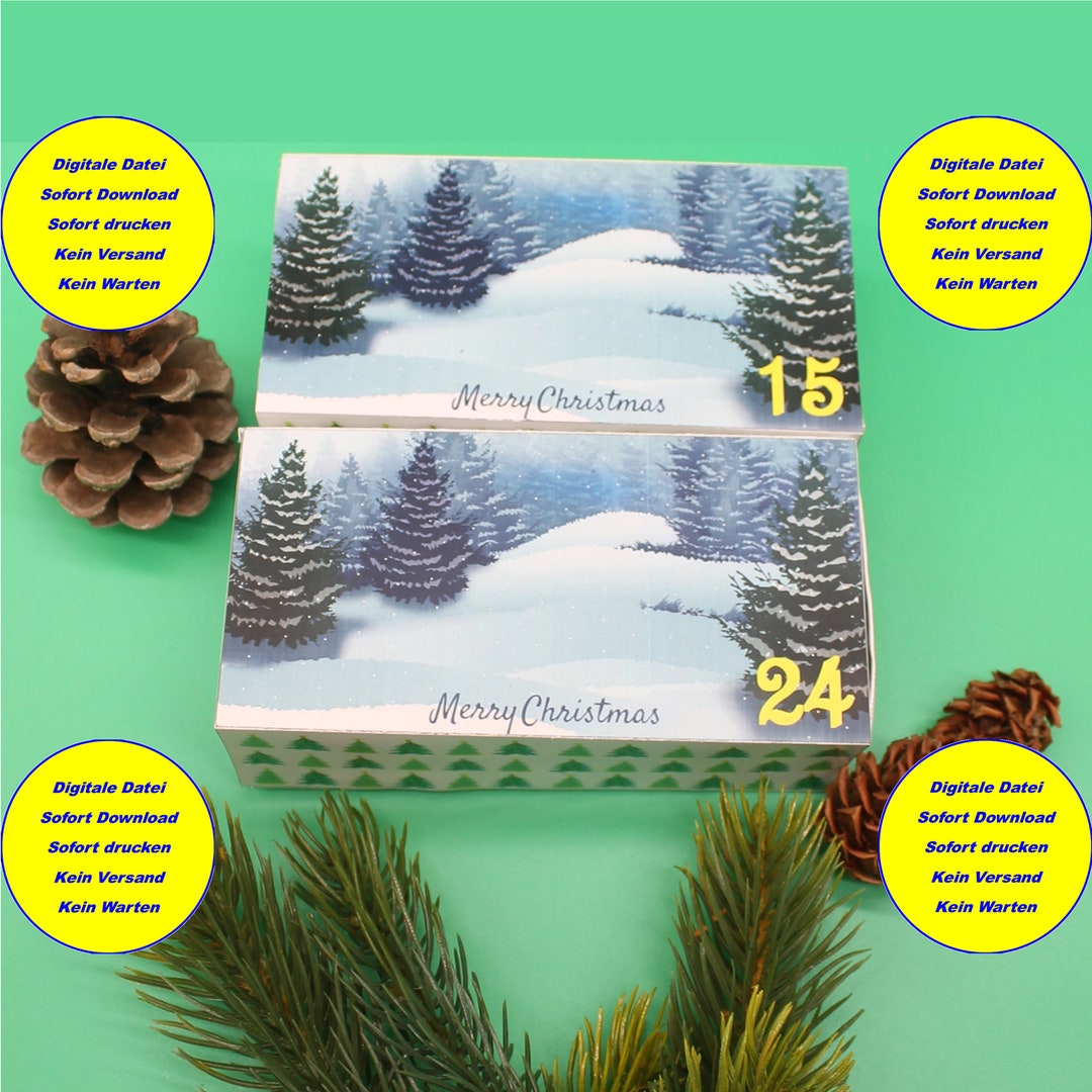 Advent Calendar DIY Winter Landscape Winter Forest Landscape - Etsy