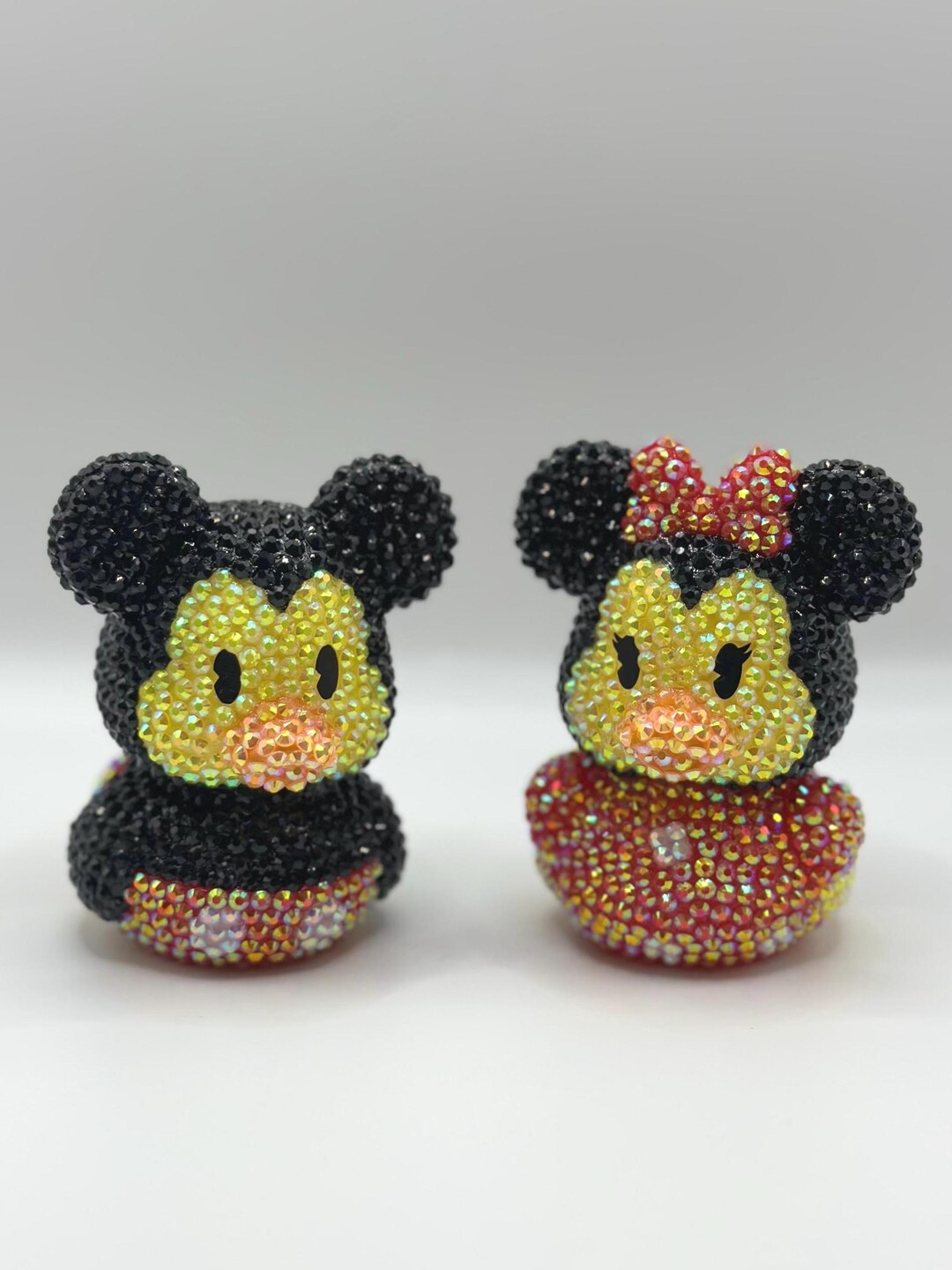 Bedazzled Mickey & Minnie Mouse Rubber Ducks - Etsy