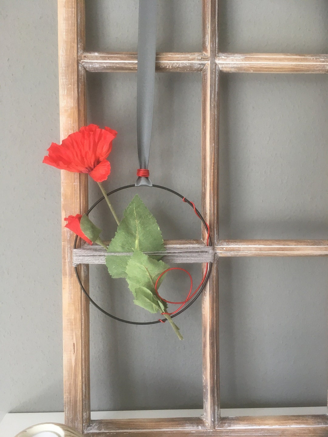 DECO Window Decoration Hanging Poppy Shabby Country House - Etsy