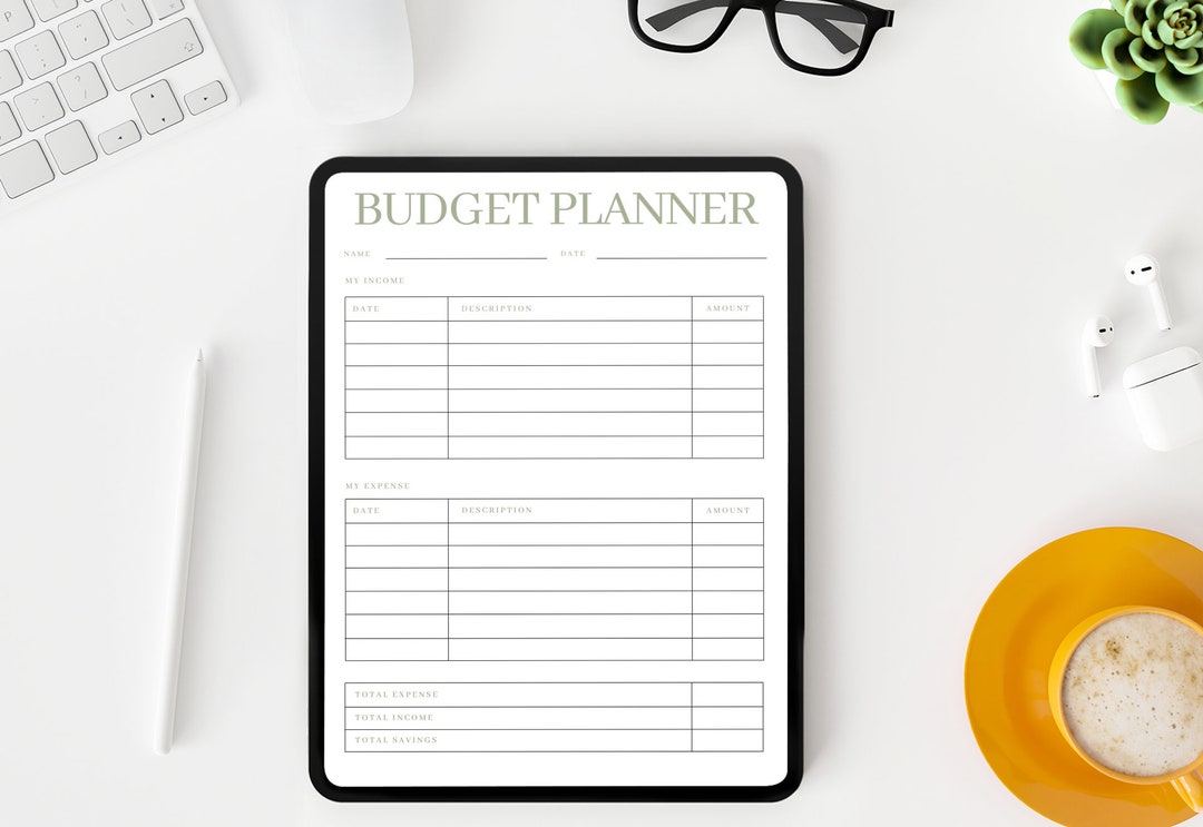 Digital Budget Planner, Printable Financial Planner, Monthly Budget ...