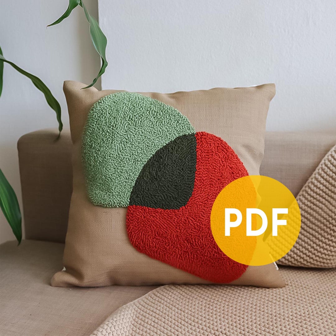 DIY Punch Needle Template – Abstract Cluster Pattern - Punch Needle ...