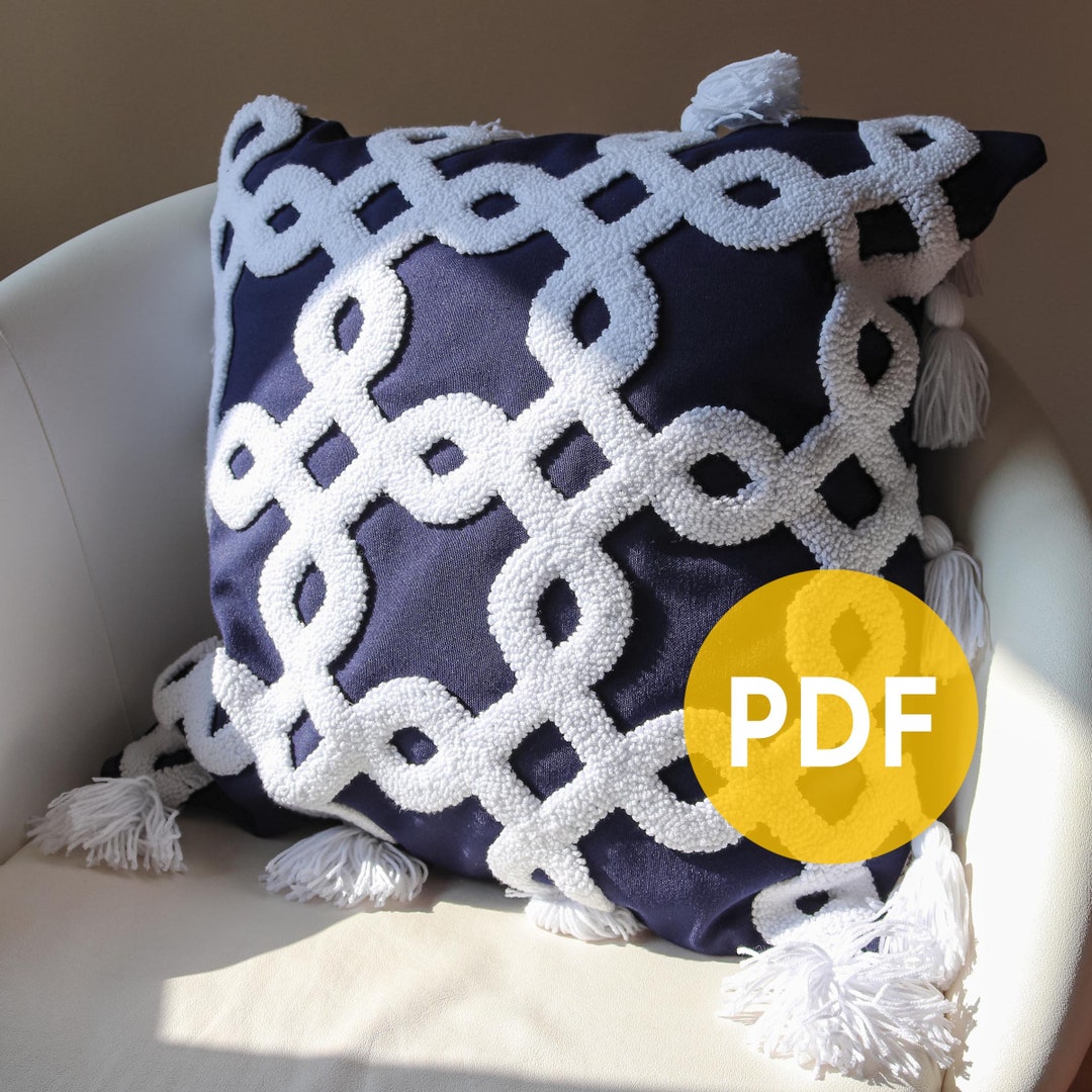 DIY Punch Needle Template - Marine Sea Rope Pattern - Housewarming ...