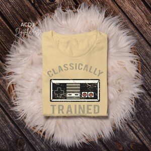Gamer Tshirt Classically Trained Video Game Gamer Gift Vintage T-shirt ...
