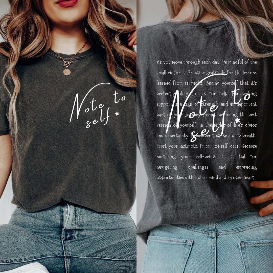 Motivational Sweatshirt Png Svg Note to Self Png Sublimation Design ...