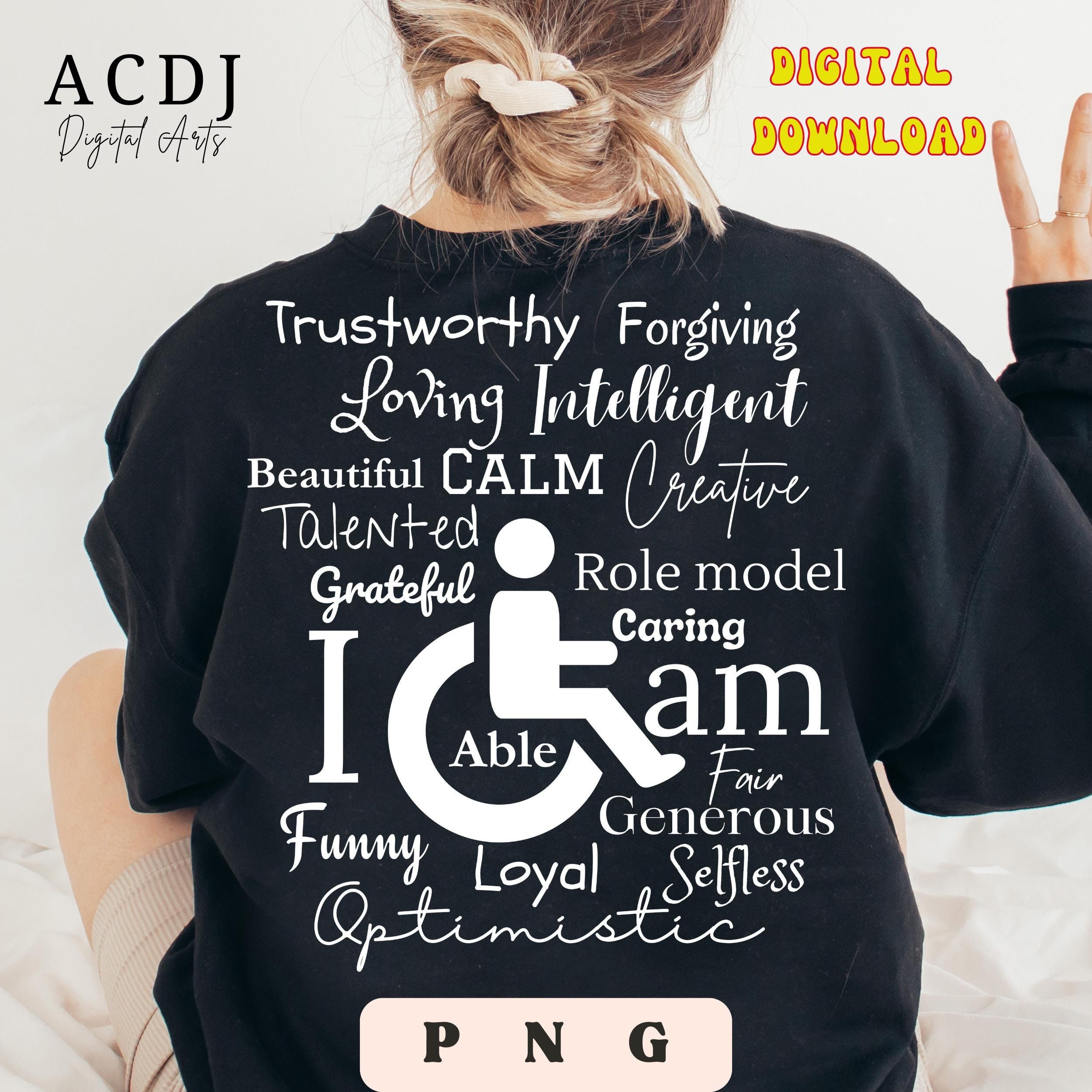 Wheel Chair Svg Sublimation Handicapped Svg Disablility Sign Shirt ...