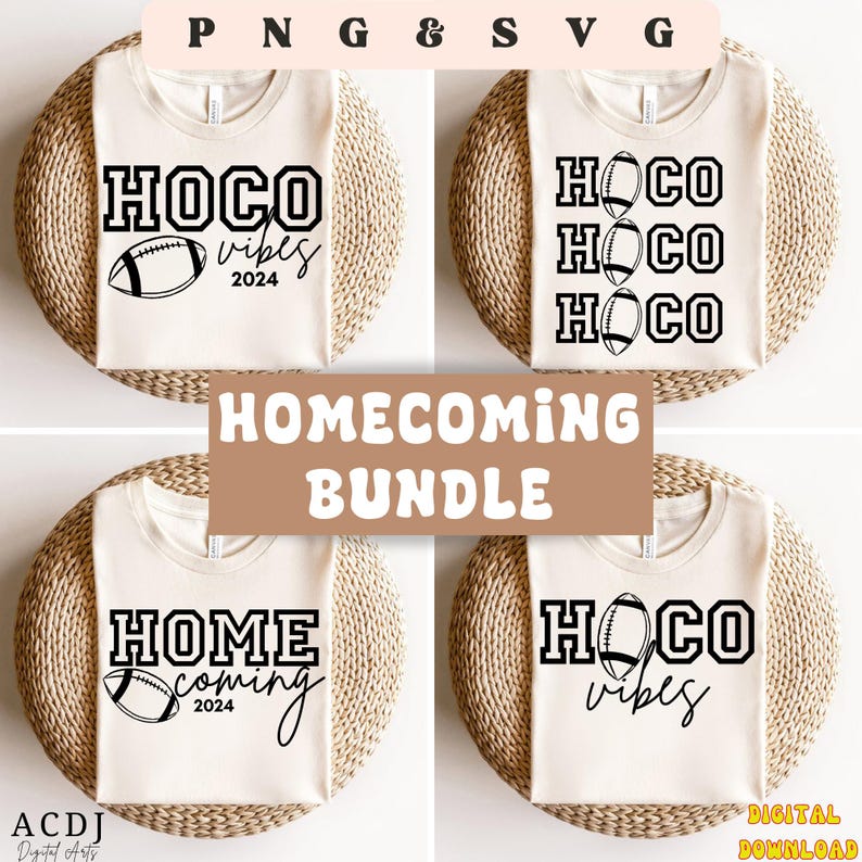 Hoco 2024 Bundle Svg Png Homecoming Game Football Squad High School ...