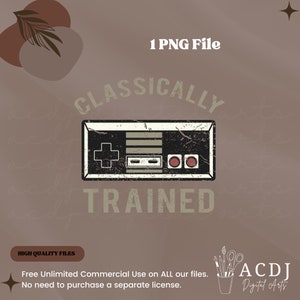 Gamer Tshirt Classically Trained Video Game Gamer Gift Vintage T-shirt ...