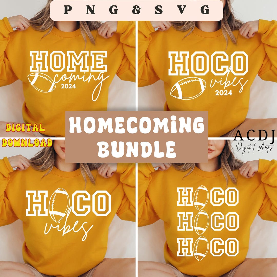 Hoco 2024 Bundle Svg Png Homecoming Game Football Squad High School ...