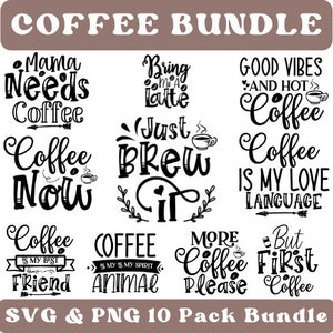 Coffee SVG PNG Bundle Caffeine Svg Iced Coffee Mug Png Bundle Svg ...