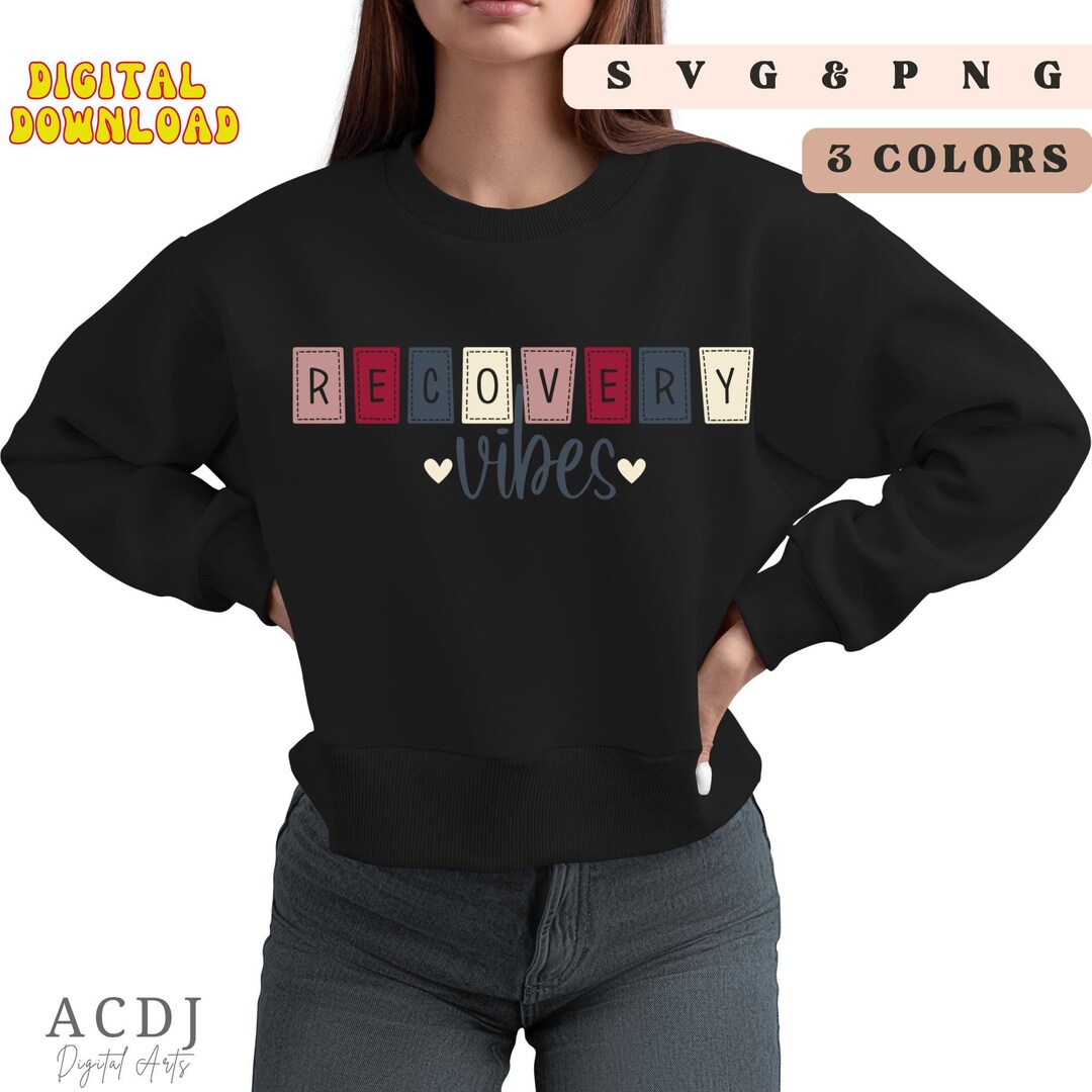 Recovery Vibes Svg Png Digital Download Gift for Him Svg Png Sobriety ...
