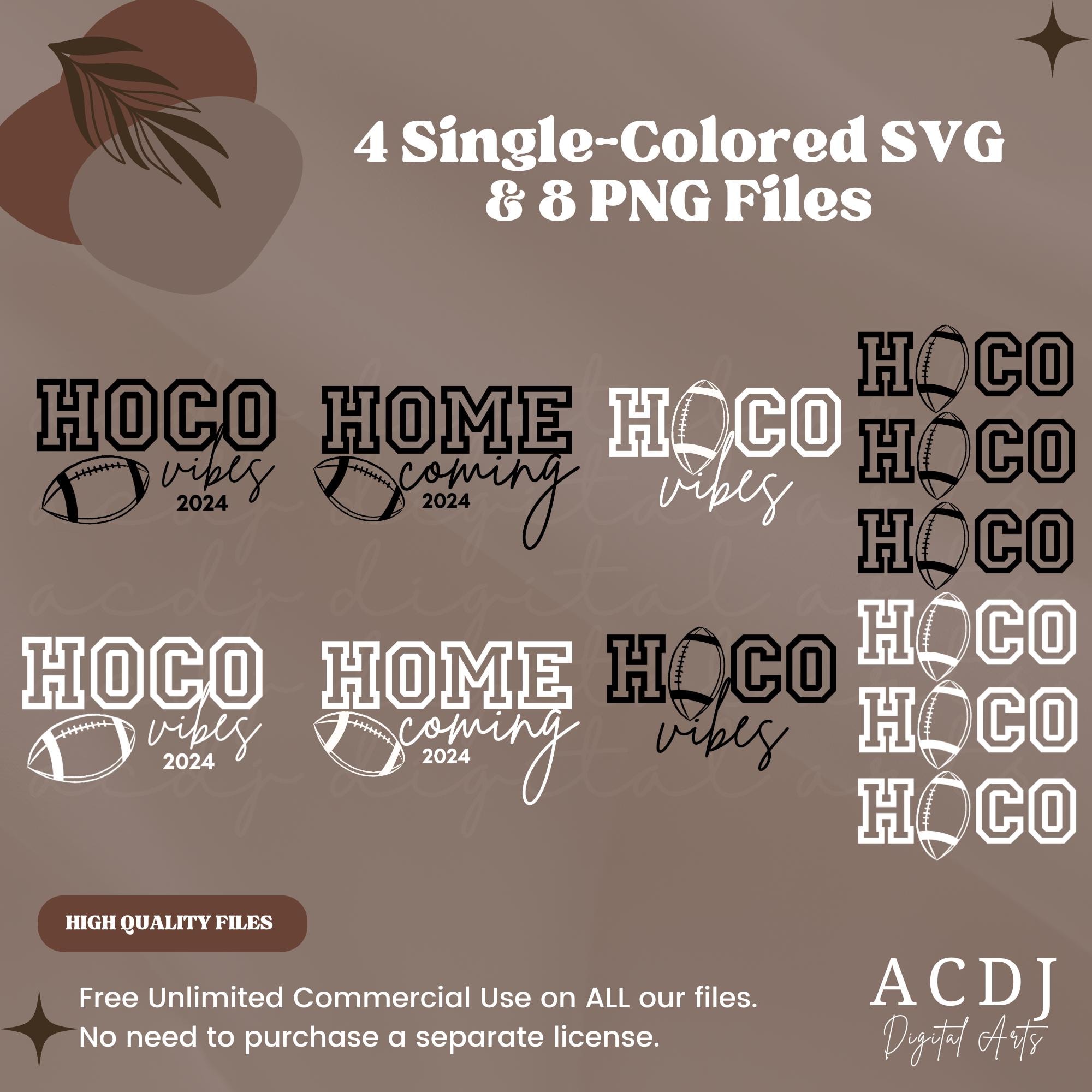 Hoco 2024 Bundle Svg Png Homecoming Game Football Squad High School ...