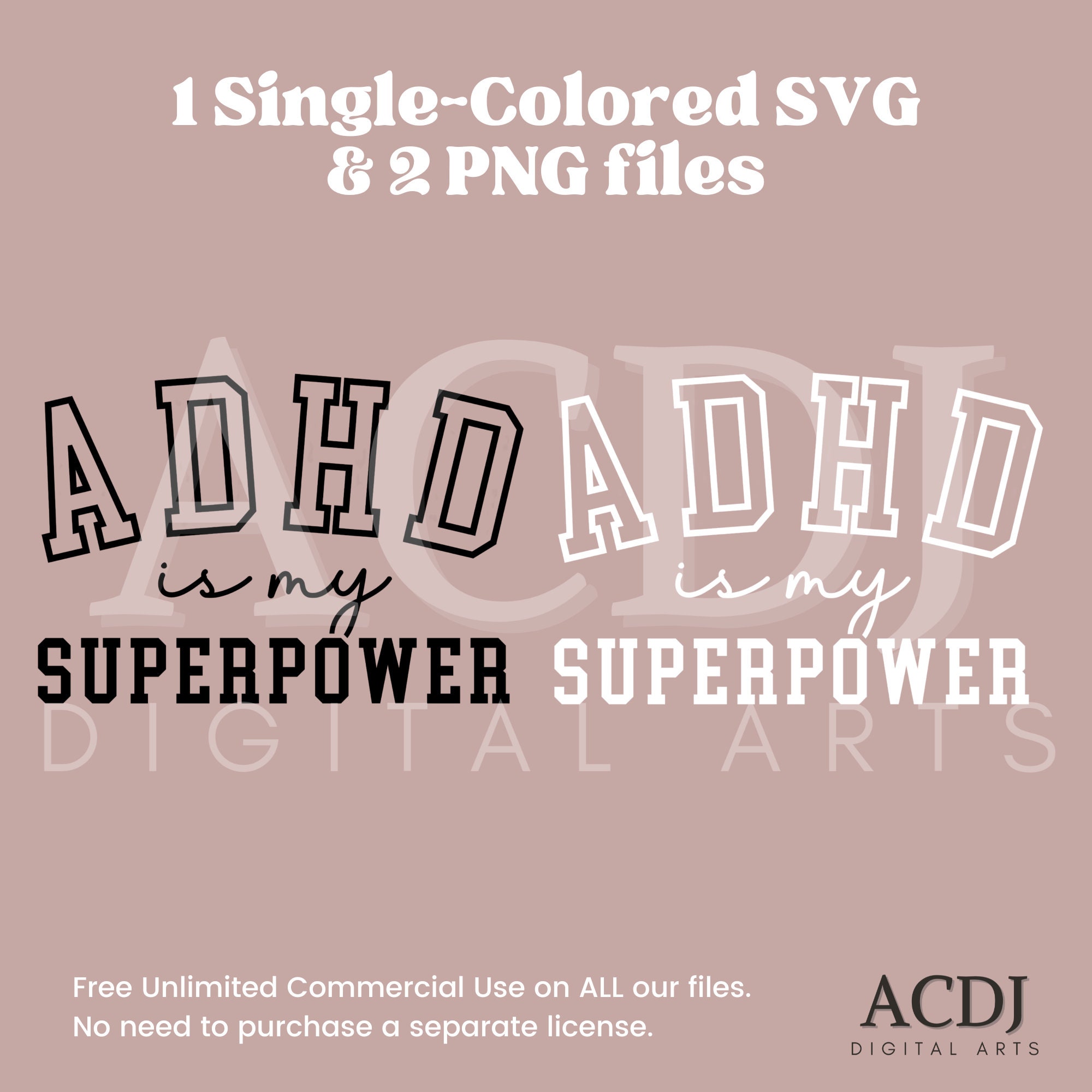 ADHD is My Superpower SVG Neurodiversity Png Sublimation Design Autism ...