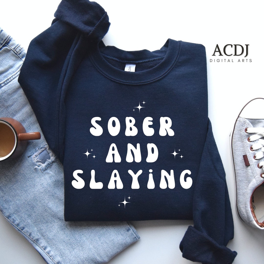 Sober and Slaying SVG Sobriety Svg Recovery Svg Mental Health Svg Png ...
