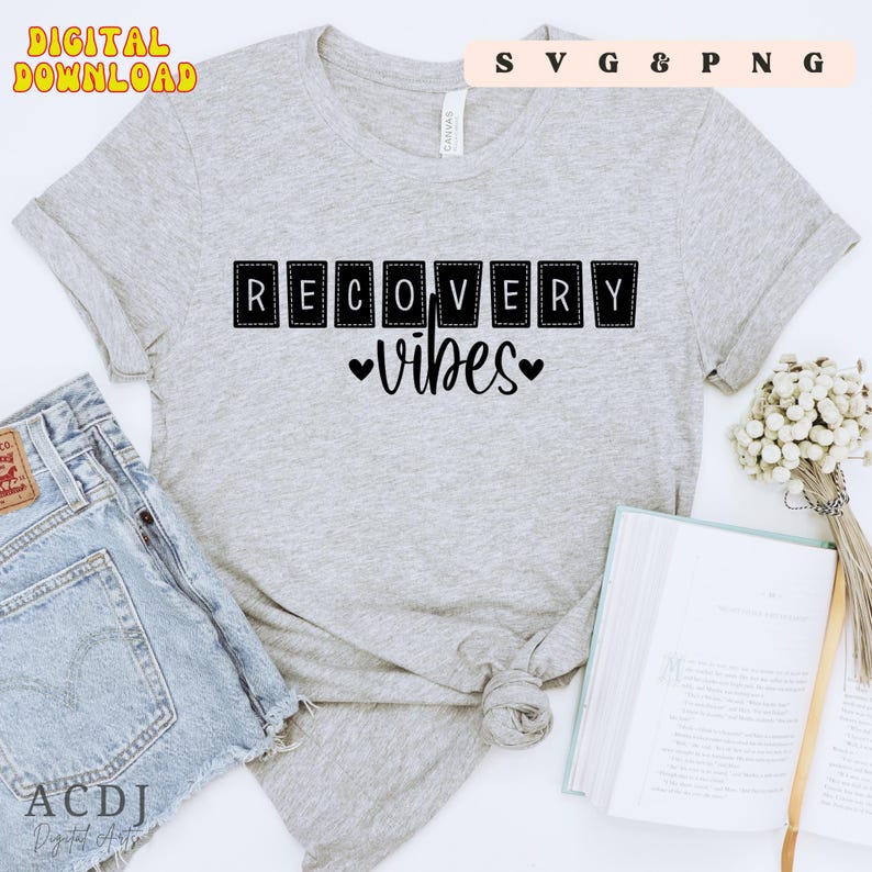Recovery Vibes Svg Png Digital Download Gift for Him Svg Png Sobriety ...