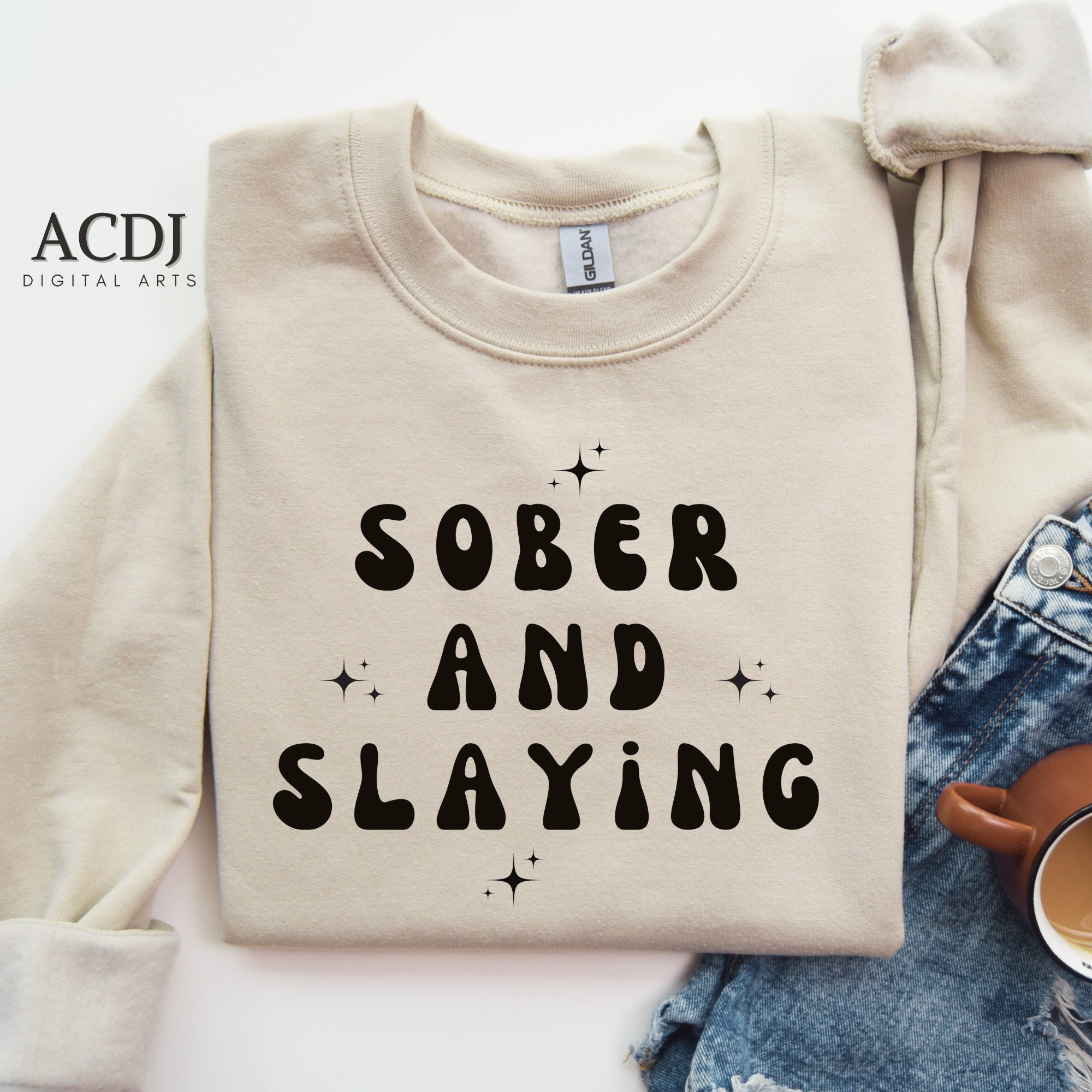 Sober and Slaying SVG Sobriety Svg Recovery Svg Mental Health Svg Png ...