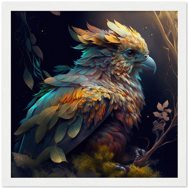 Premium Matte Paper Wooden Framed Mythical Crow - Etsy