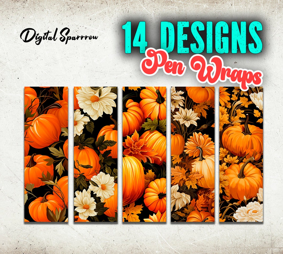 14 Fall Pen Wrap Bundle, Pen Wrap Sublimation Designs, Pencil ...