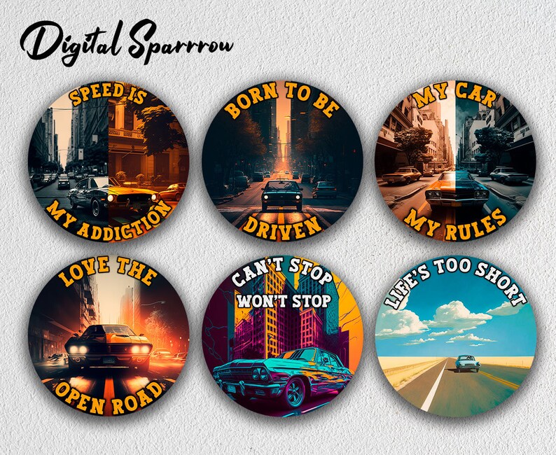 Car Coaster Png, Driver Car Coaster Bundle, Sublimation Design, Digital ...