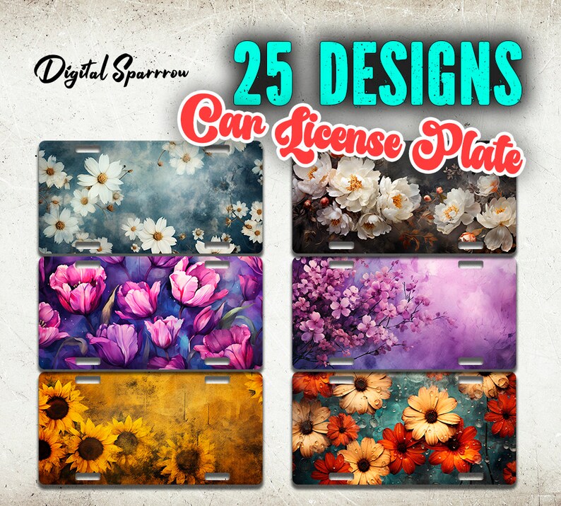 25 License Plate Sublimation Png, License Plate Designs Png, Digital ...