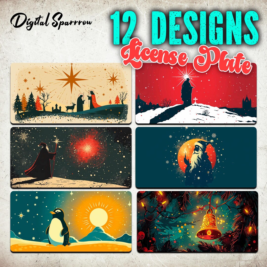 Christmas License Plate Png, Sublimation License Plate Designs, Winter ...