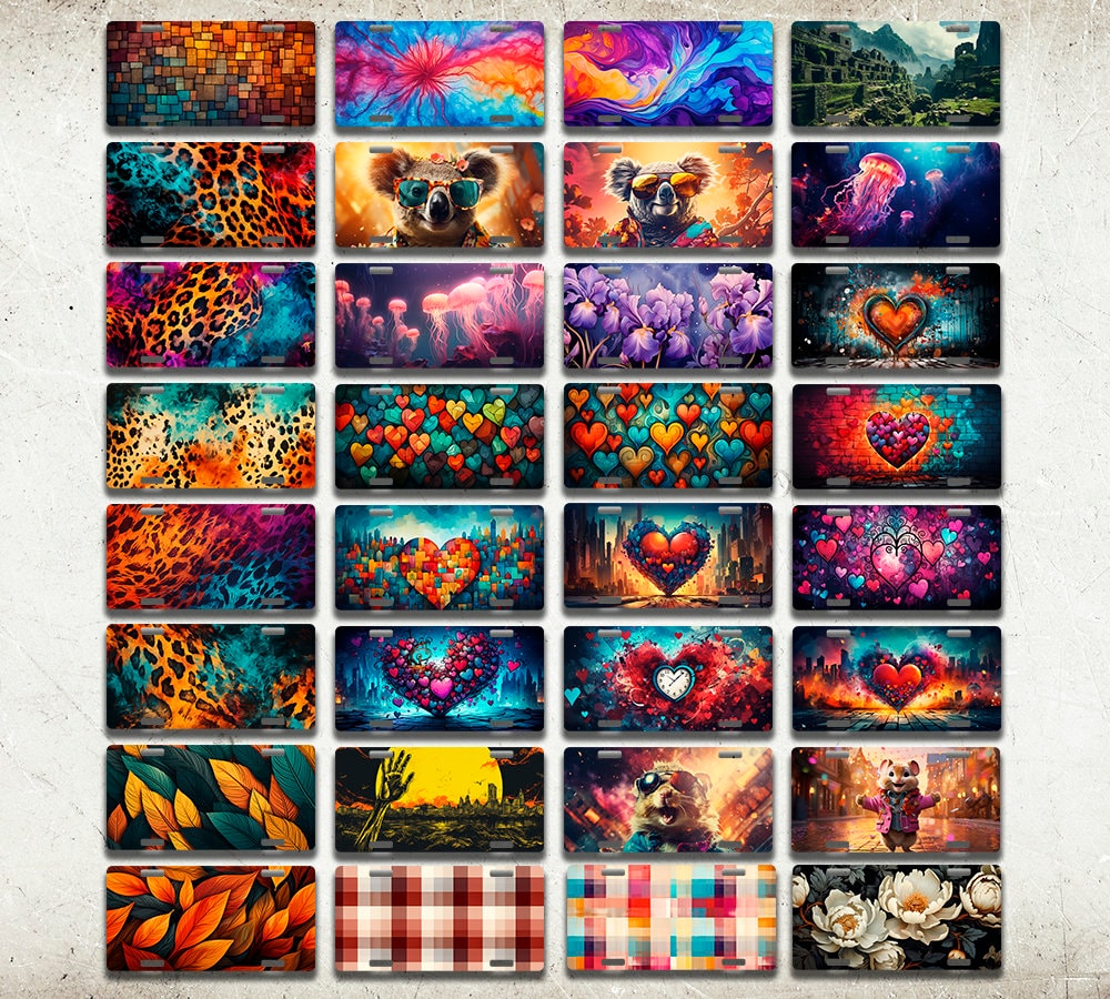 200 License Plate Sublimation Png, License Plate Designs Png, Digital ...