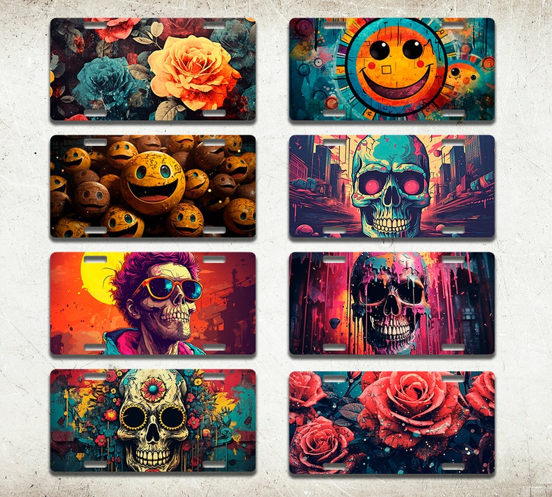 45 Smiley Face License Plate Sublimation Png Smile Face - Etsy