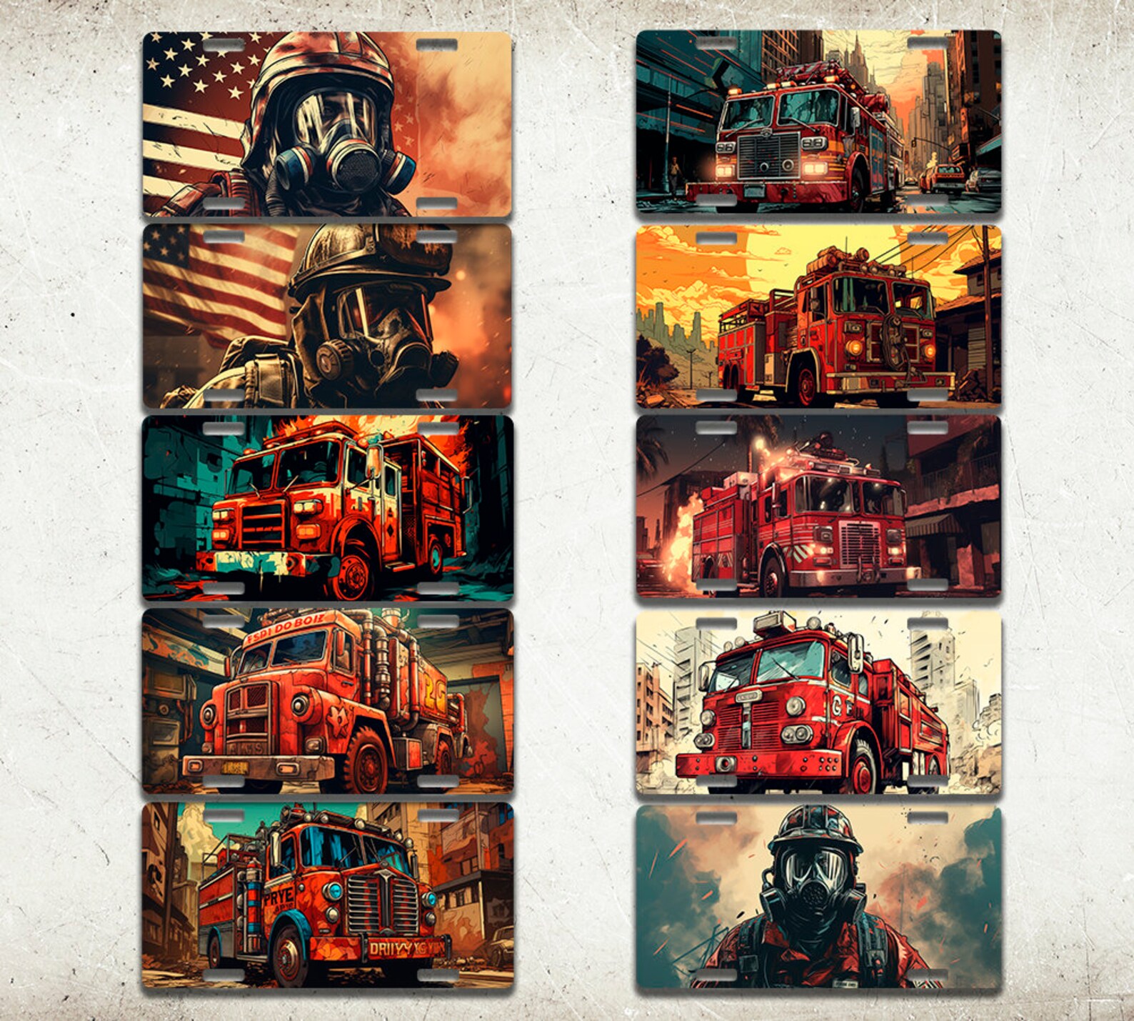 35 Firefighter License Plate Sublimation Png, Fire Department License ...