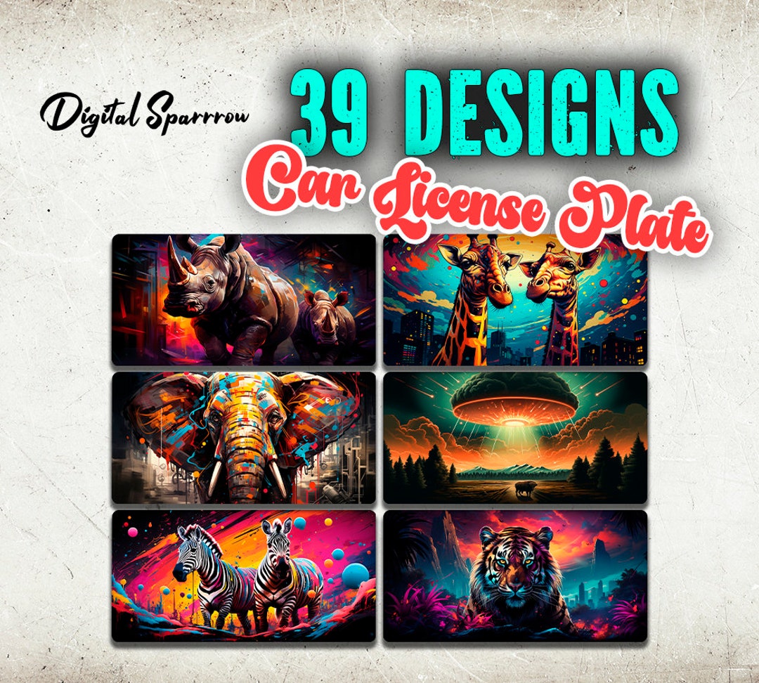 70s Retro License Plate Design Sublimation, Retro License Plate ...