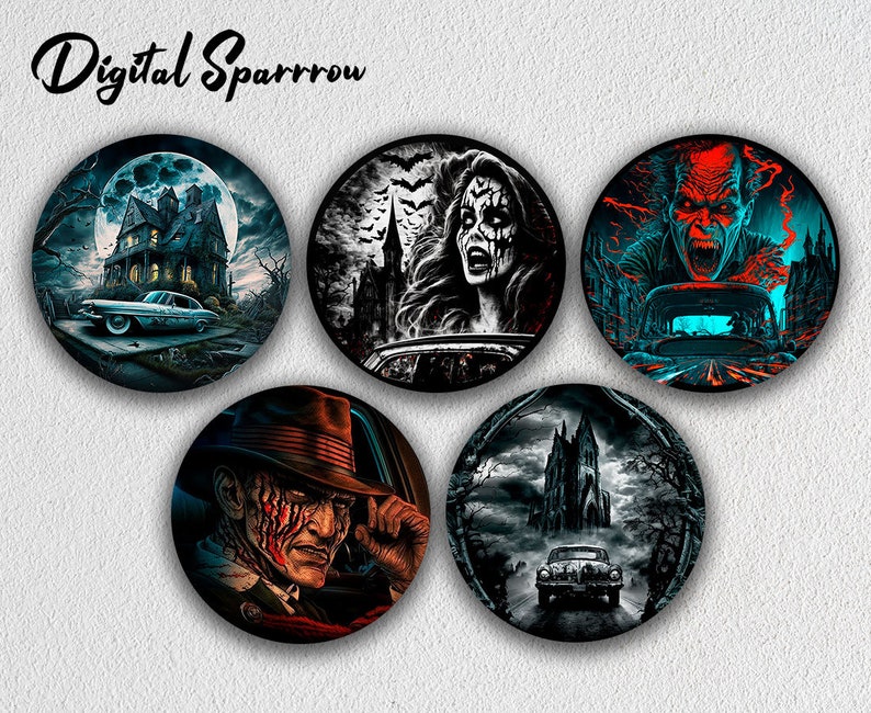 Car Coaster Png, Horror Car Coaster Bundle, Vampire Sublimation Design ...
