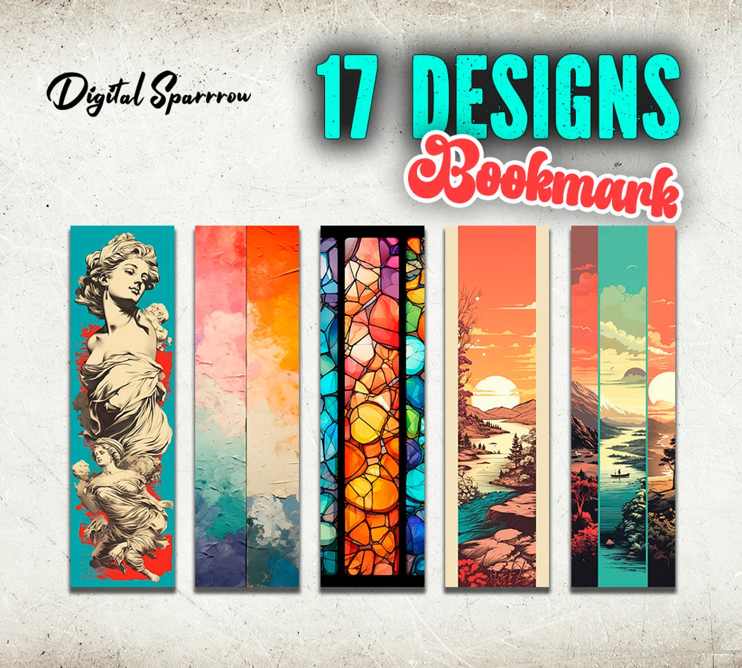 Retro Bookmark PNG Bookmark Bundle Bookmark Printable - Etsy